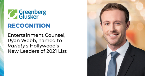Ryan Webb Named to Variety’s Hollywood’s New Leaders of 2021 List